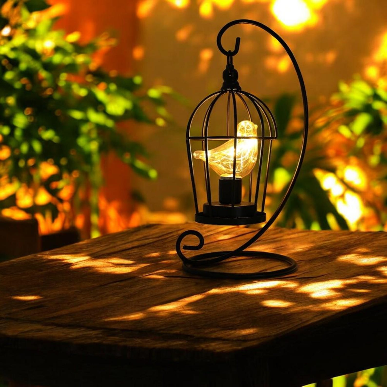 Garden Caged Bird Light Boxed Gift Bird, Garden Light Gift, Garden Gift ...