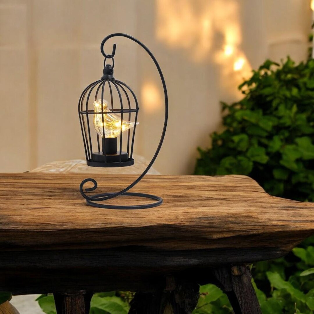 Garden Caged Bird Light Boxed Gift Bird, Garden Light Gift, Garden Gift ...