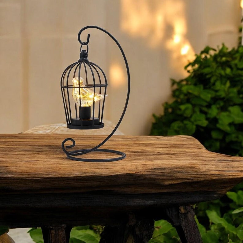 Garden Caged Bird Light Boxed Gift Bird, Garden Light Gift, Garden Gift ...