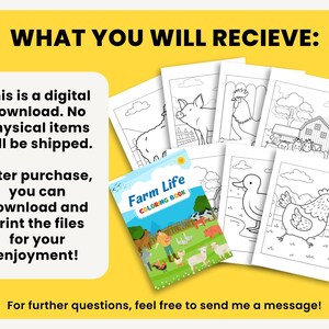 Children Coloring Book for Kids Farm Animals Coloring Book Printable ...