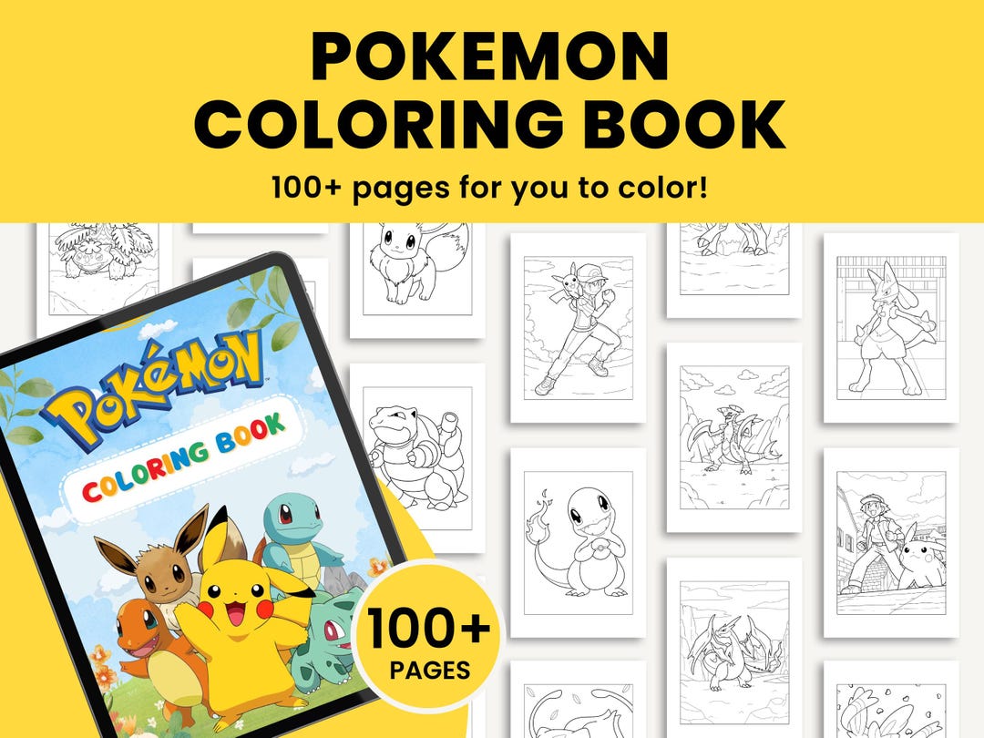 Children Coloring Book for Kids Pokemon Coloring Book Printable ...