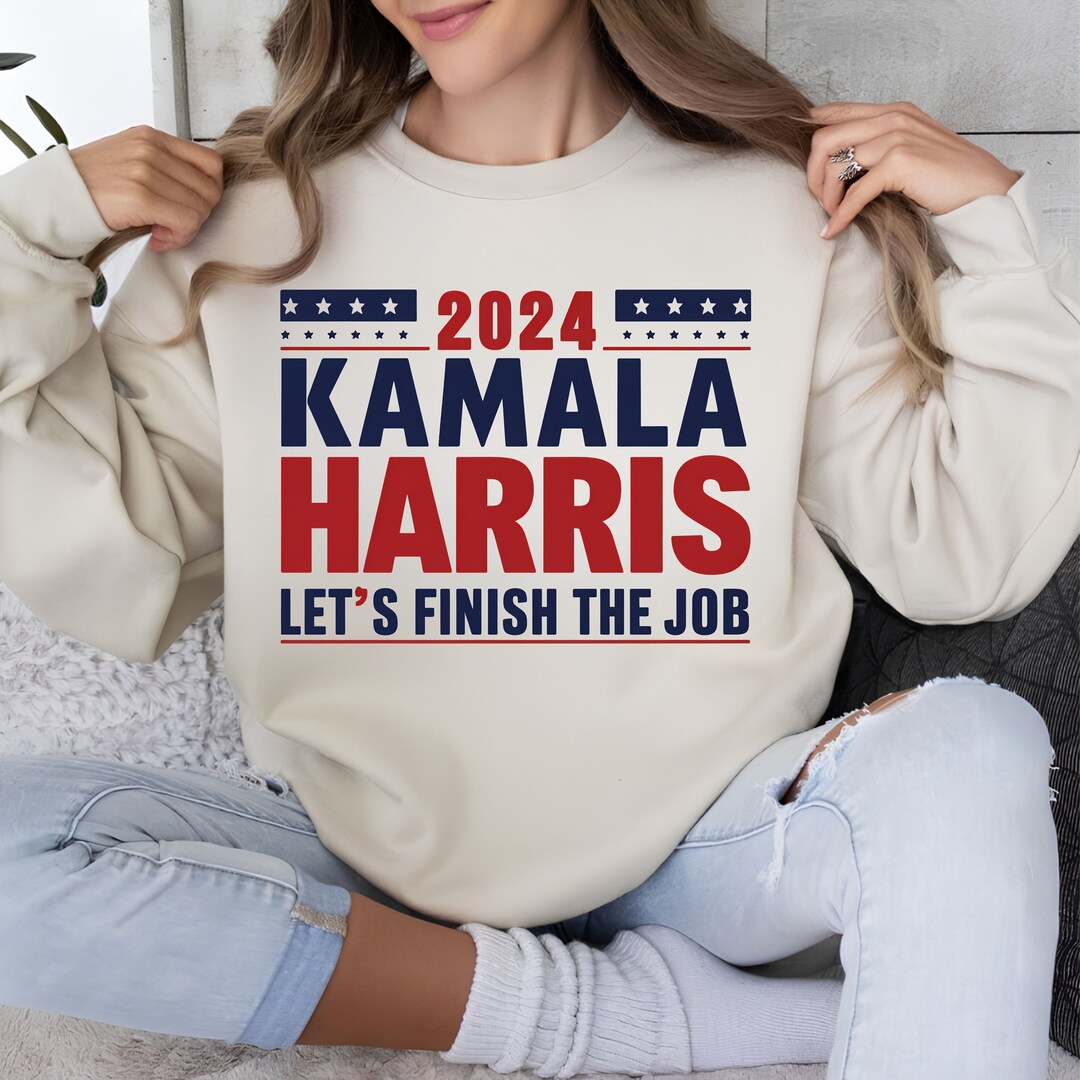 Kamala Harris Let's Finish the Job Png Design Kamala Harris President ...