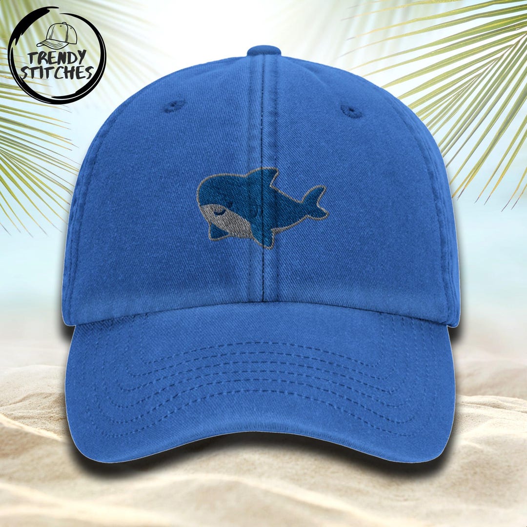Cute Shark Cap With Embroidered Motif Unisex Baseball Cap With Shark ...