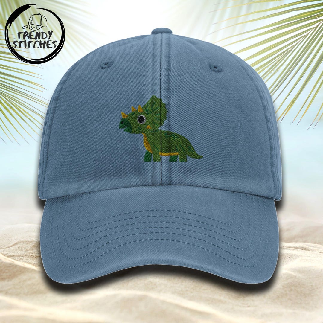 Cute Dino Cap With Embroidered Motif Unisex Baseball Cap With Dino ...