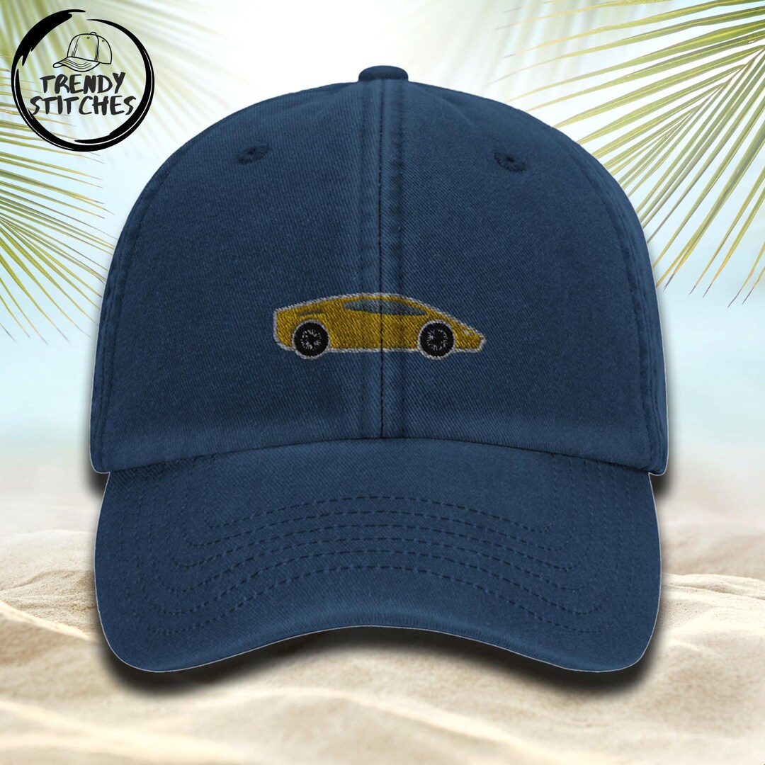 Cute Racing Car Cap With Embroidered Motif Unisex Baseball Cap With ...