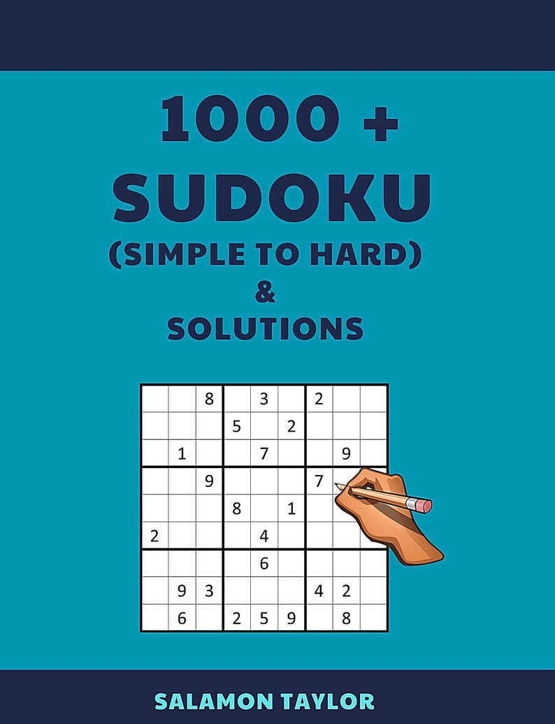Sudoku PDF Digital Download: 1,000+ Puzzles (simple to Hard) With ...