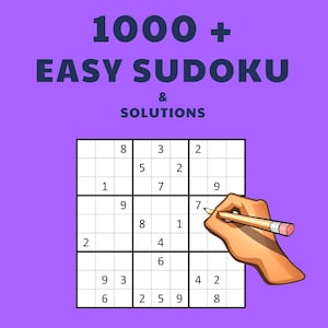 Sudoku PDF Digital Download: 1,000+ Easy Sudoku Puzzles With Solutions ...