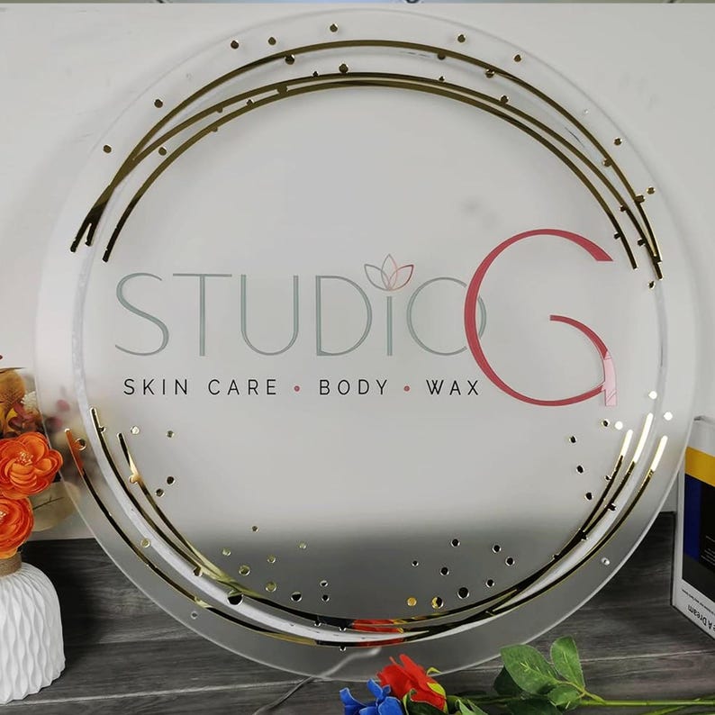 Custom 3D Round Backlit Business Sign Wall | LED Logo Sign | Backlit ...