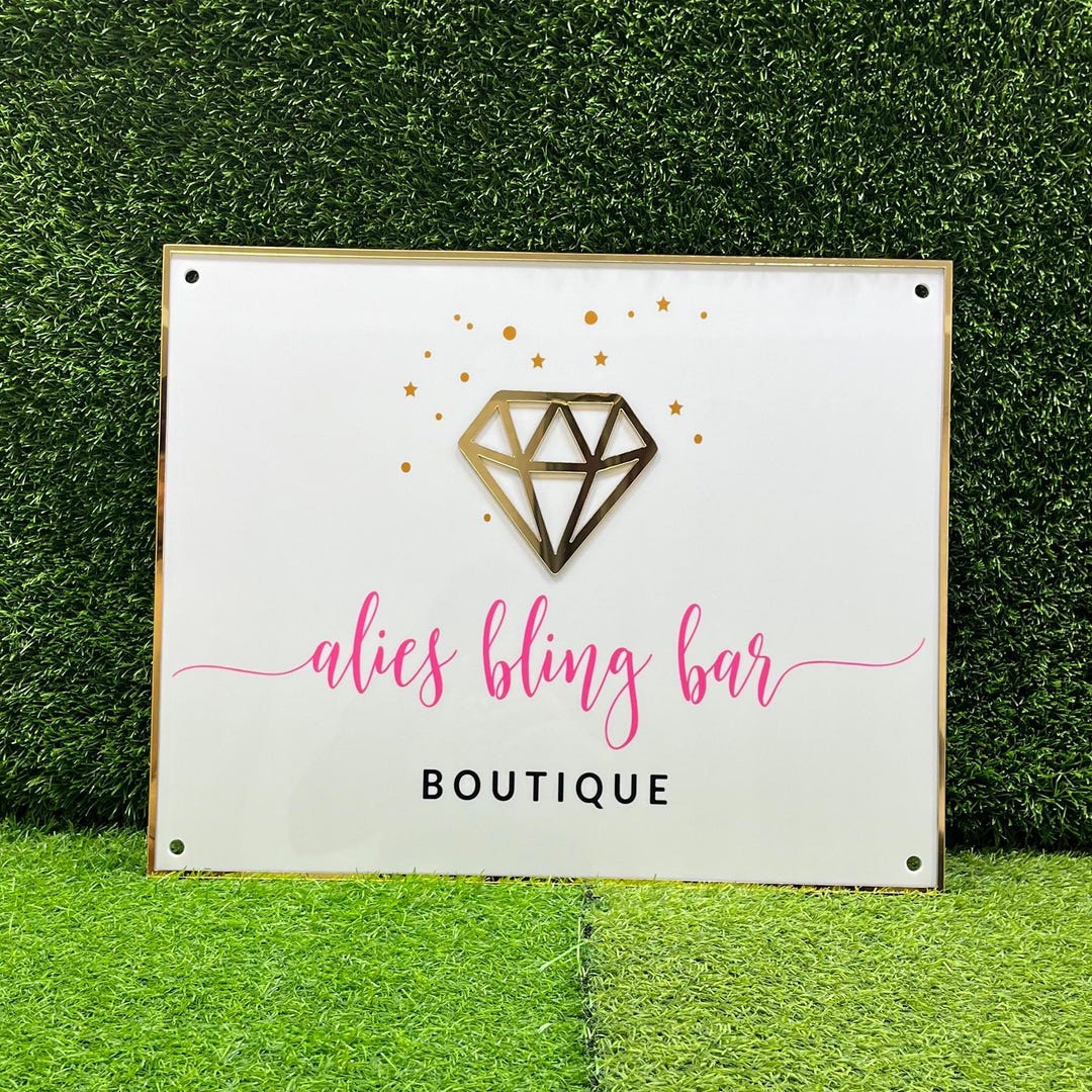 Custom Acrylic 3D Boutique Logo Sign | 3D Acrylic Sign | Acrylic ...