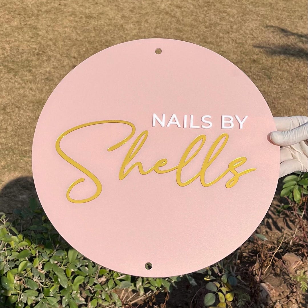 Custom Round Acrylic Signs for Business: Acrylic Logo, Office Door ...