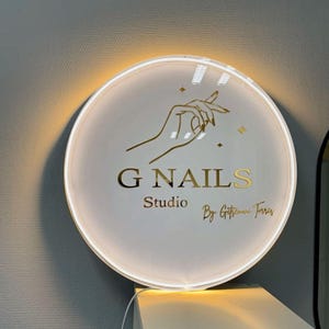 Custom 3D Round Backlit Business Sign Wall | LED Logo Sign | Backlit ...