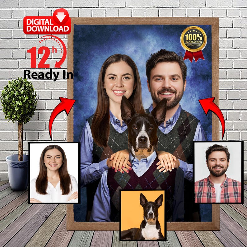 Custom Step Brothers Family Portrait | Personalized Funny Pet Art ...
