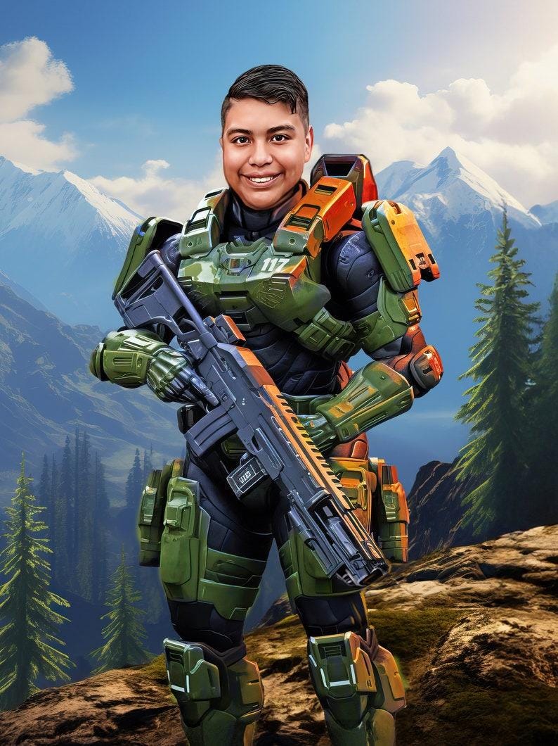 Custom Halo Gamer Portrait, Get Your Own Halo Gamer Portrait From Your ...