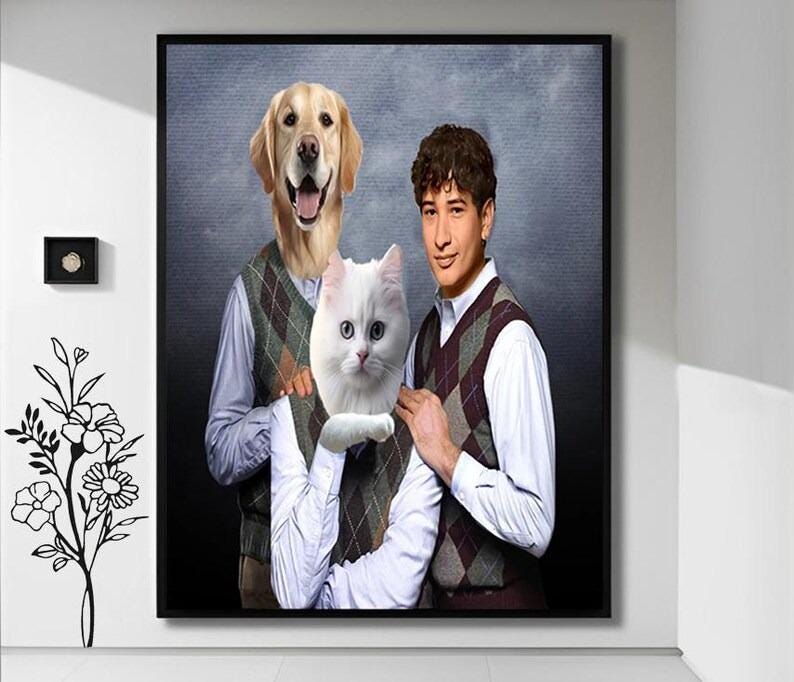 Custom Step Brothers Family Portrait | Personalized Funny Pet Art ...