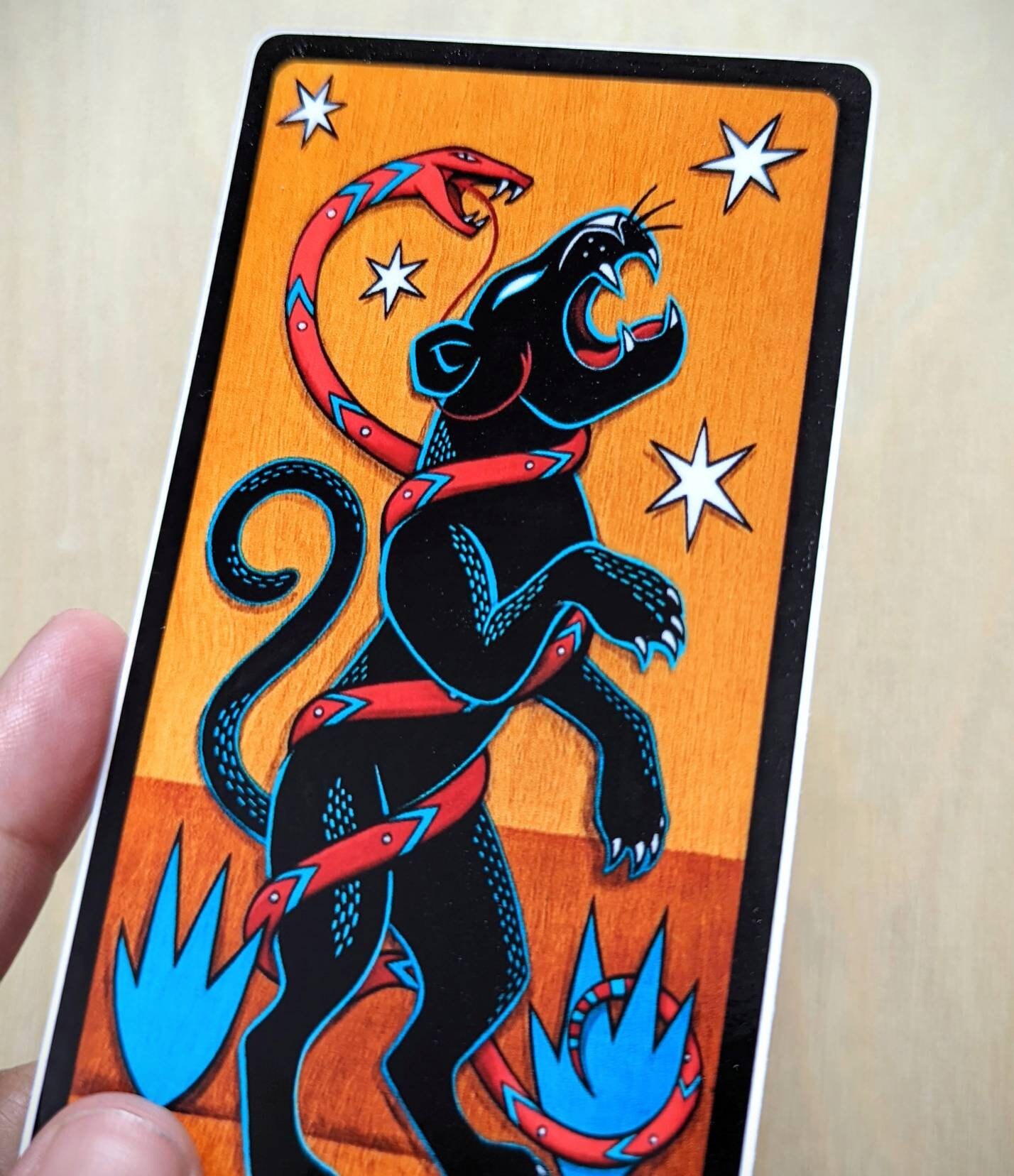 Foe- Panther Snake Vinyl Die Cut Sticker, Decal, Tattoo Art, Black Cat ...