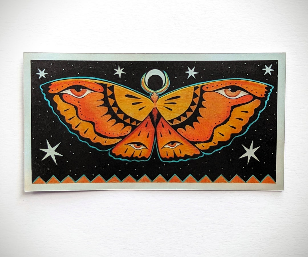 Nocturnal Moth Vinyl Sticker- Decal Bumper Sticker Butterfly Eye Night ...
