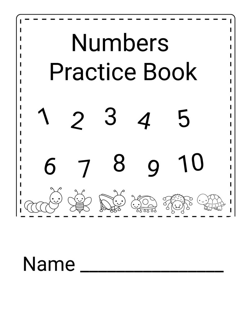 Preschool Numbers Worksheets, Numbers Practice, Numbers 1-10 Practice ...