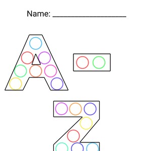 Do-a Dot Alphabet Printables, Do a Dot ABC Pages - Etsy