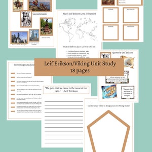 Leif Erikson/viking Unit Study, Leif Erikson Unit Study, Viking Study ...