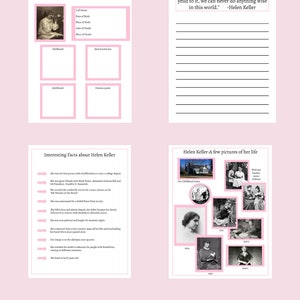 Helen Keller, Helen Keller Unit Study, Helen Keller Mini Unit, History ...