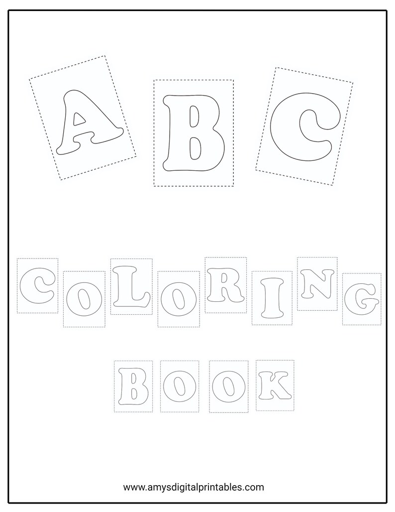 ABC Coloring Book, ABC Coloring Pages, Learn the Alphabet, A to Z ...