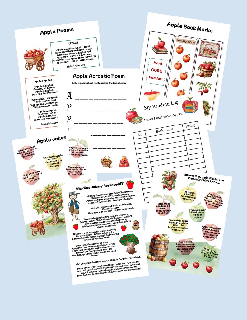 Apple Unit Study, All About Apples, Learn About Apples - Etsy