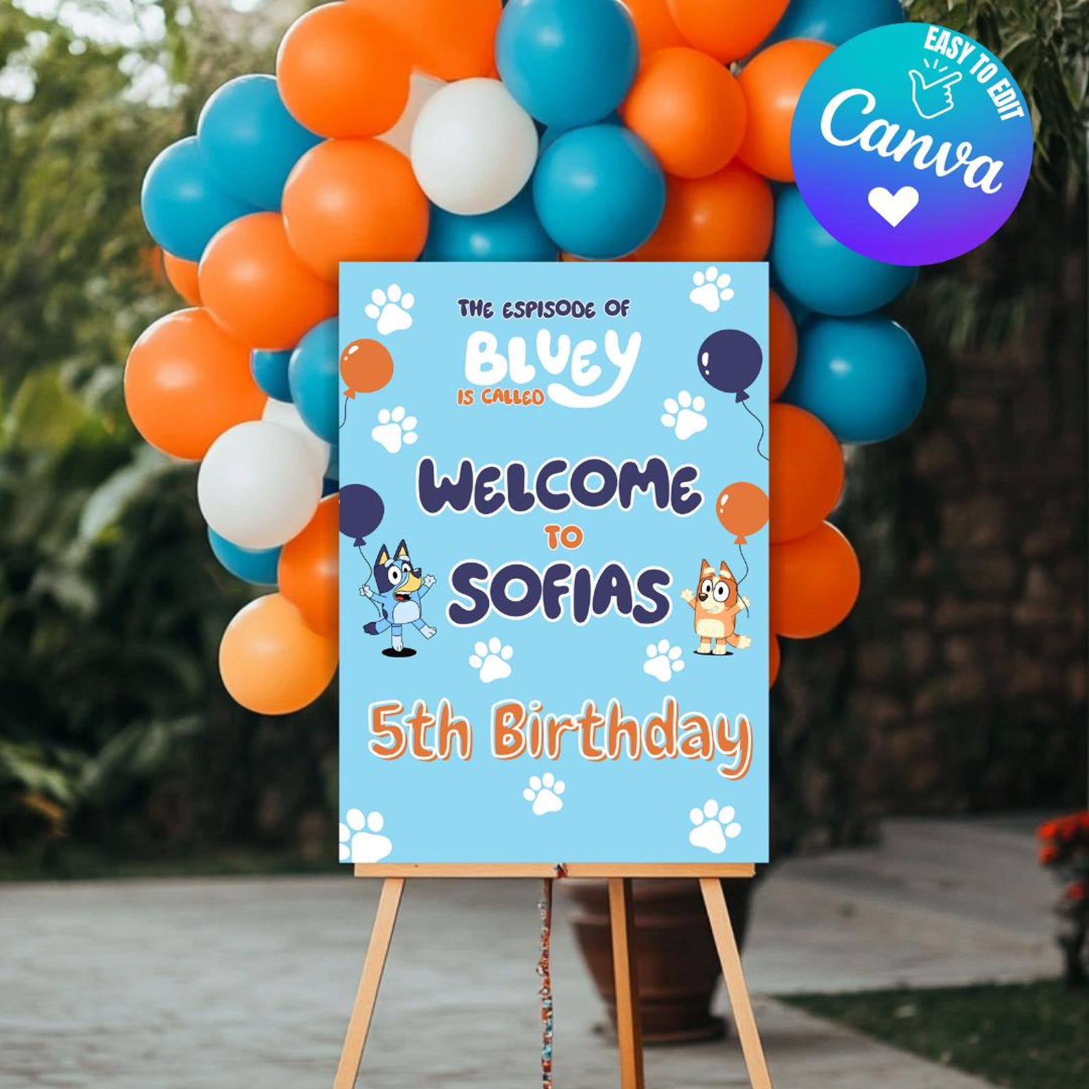 Bluey Birthday Poster. Birthday , Birthday Party , Bluey Birthday Party ...