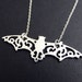 Bat Filigree Silver Necklace - Etsy