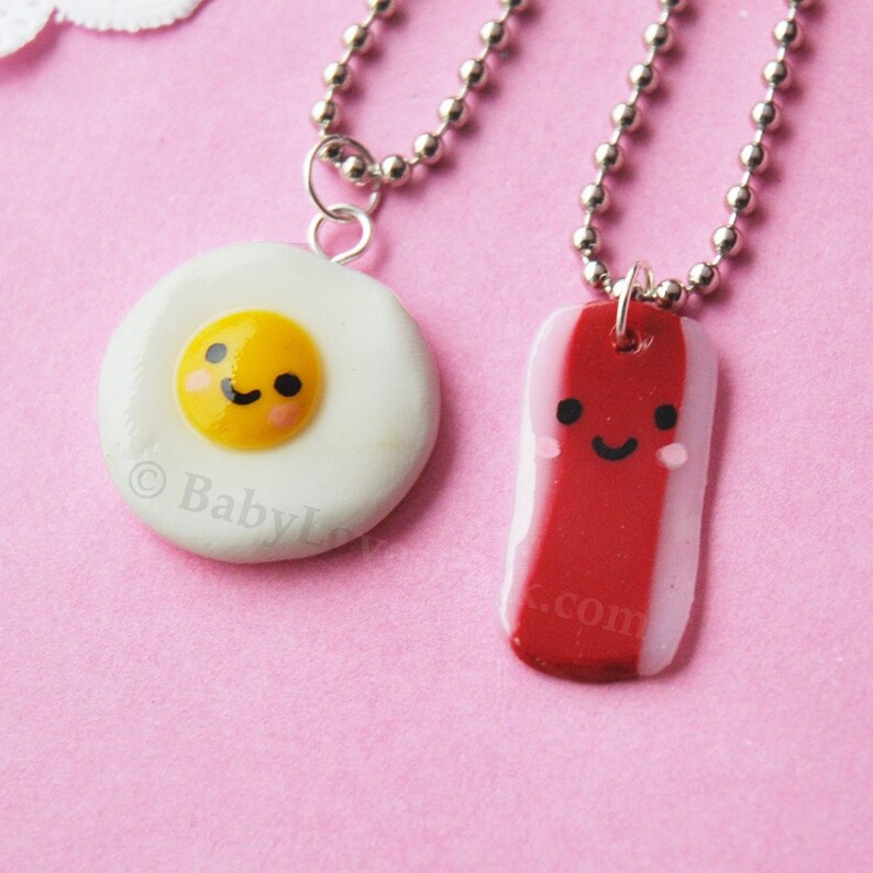 Kawaii Happy Bacon Necklace D1A2 | Etsy