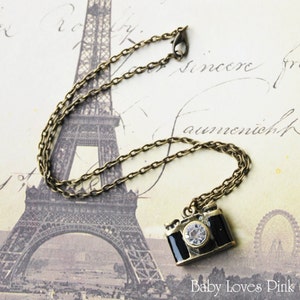 Mini Camera Necklace - Antique Bronze Camera - Etsy