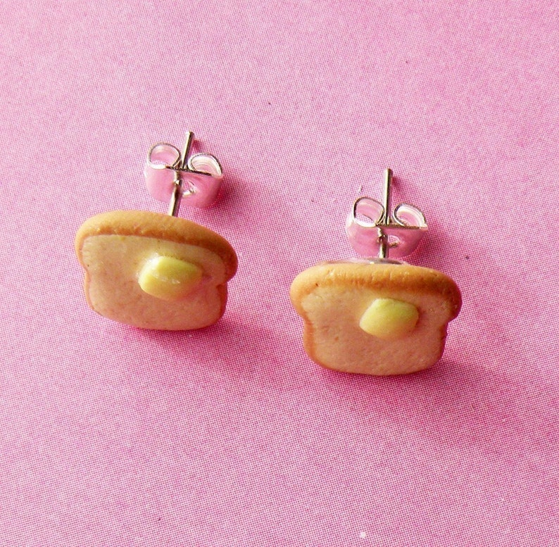 Toast Stud Earrings | Etsy