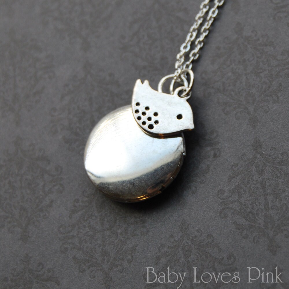 Sweet Bird Silver Locket Necklace R2E1 - Etsy