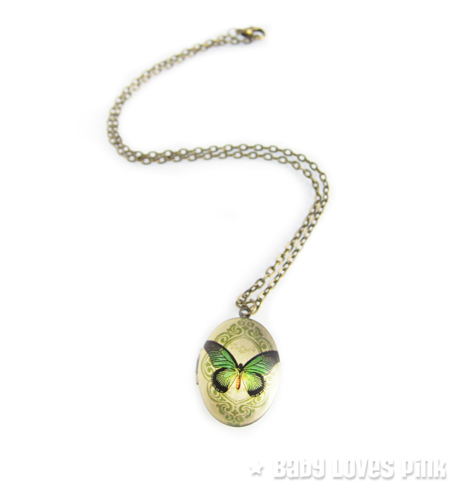 Vintage Key Locket Necklace Brass Photo Oval Locket R3B - Etsy