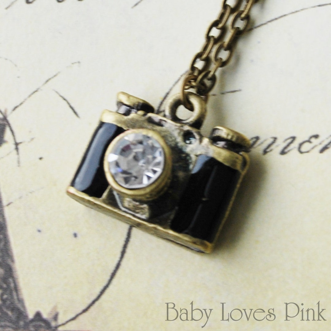 Mini Camera Necklace - Antique Bronze Camera - Etsy