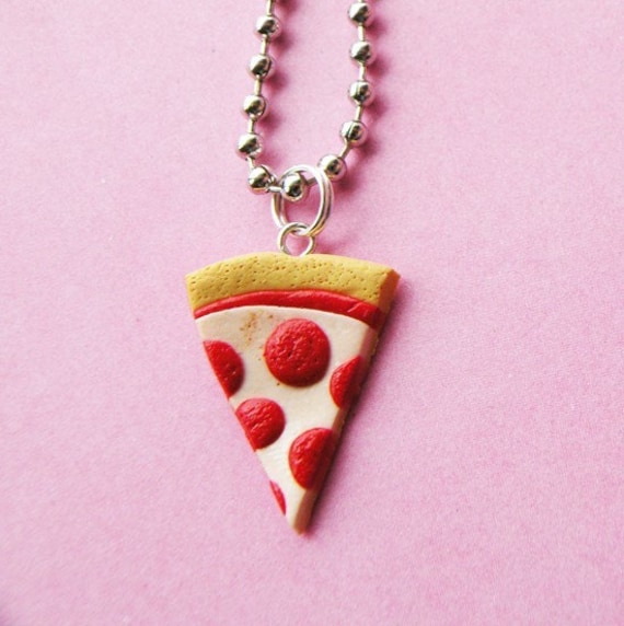 Pizza Necklace Pepperoni Pizza D1B1 - Etsy