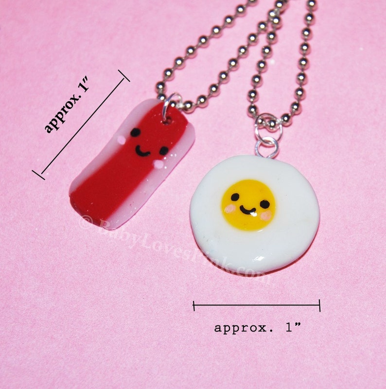 Kawaii Happy Bacon Necklace D1A2 | Etsy