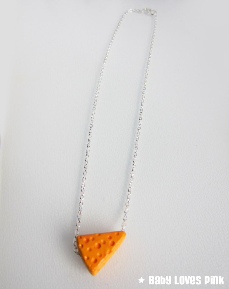 Cheese Slice Ceramic Necklace Handmade Ceramic Cheese With - Etsy