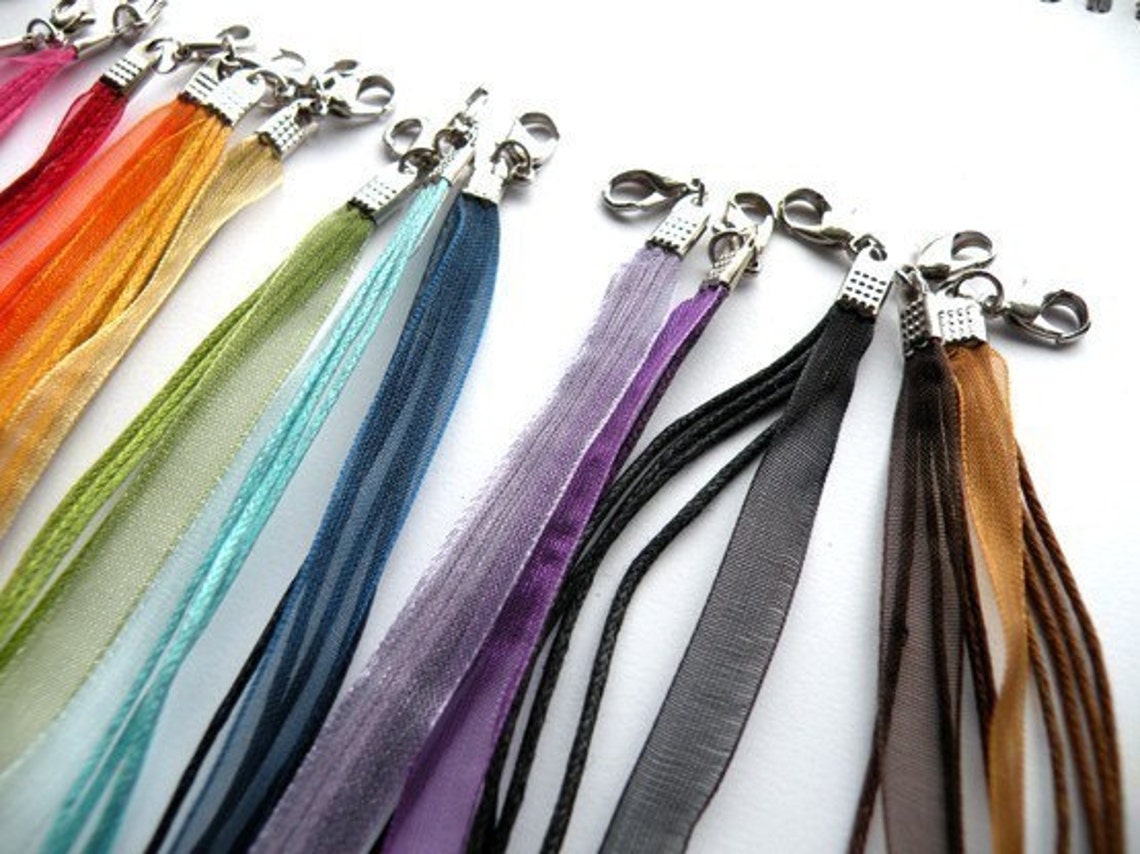 Ribbon Necklace - Etsy