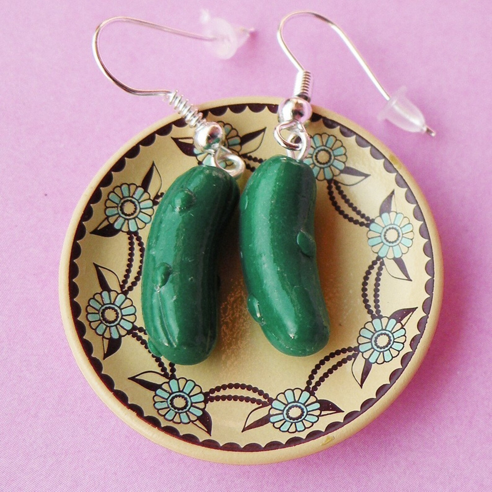 Handmade Cucumber Pickle Earrings - Etsy