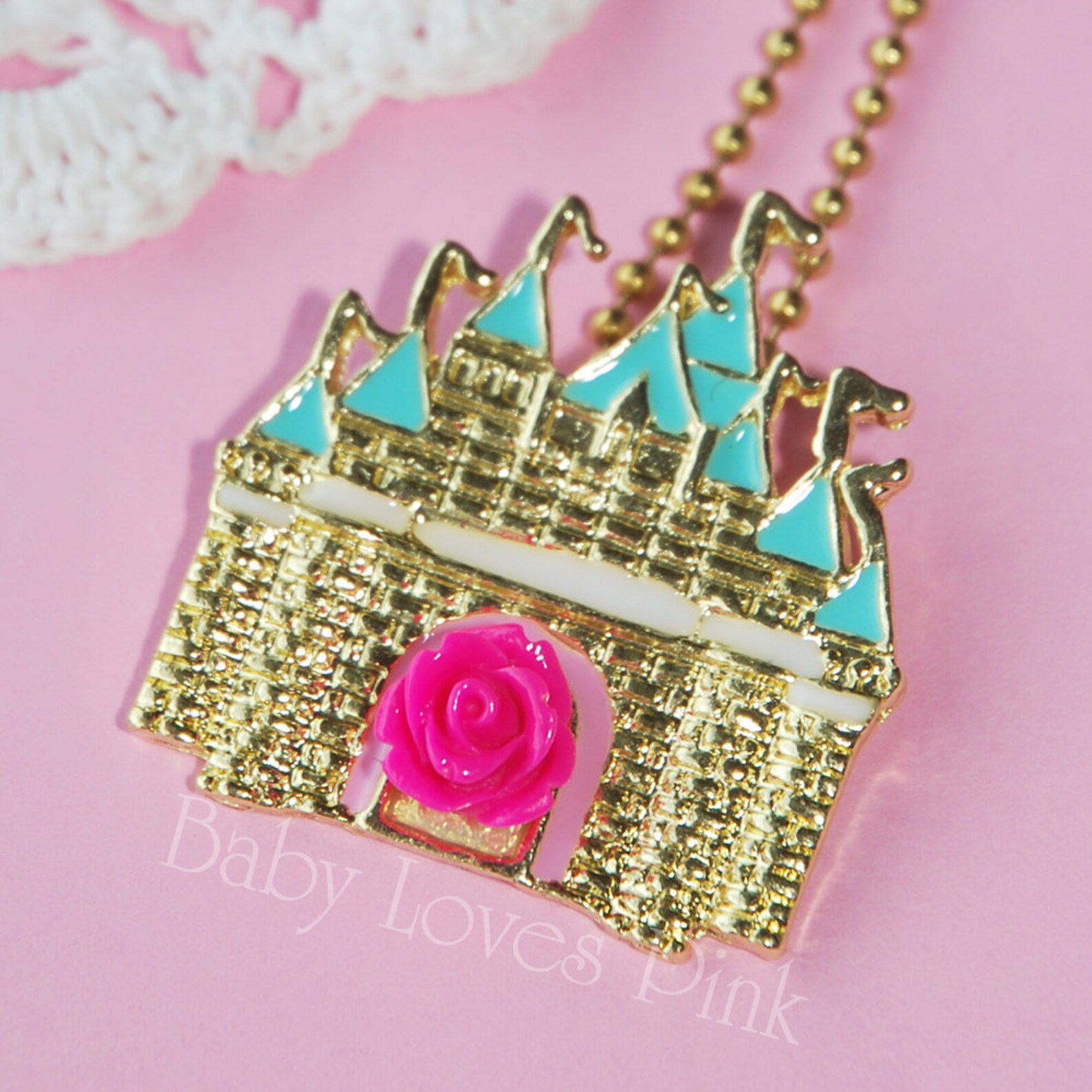 Castle Necklace Fairy Tale Princess Castle Necklace - Etsy