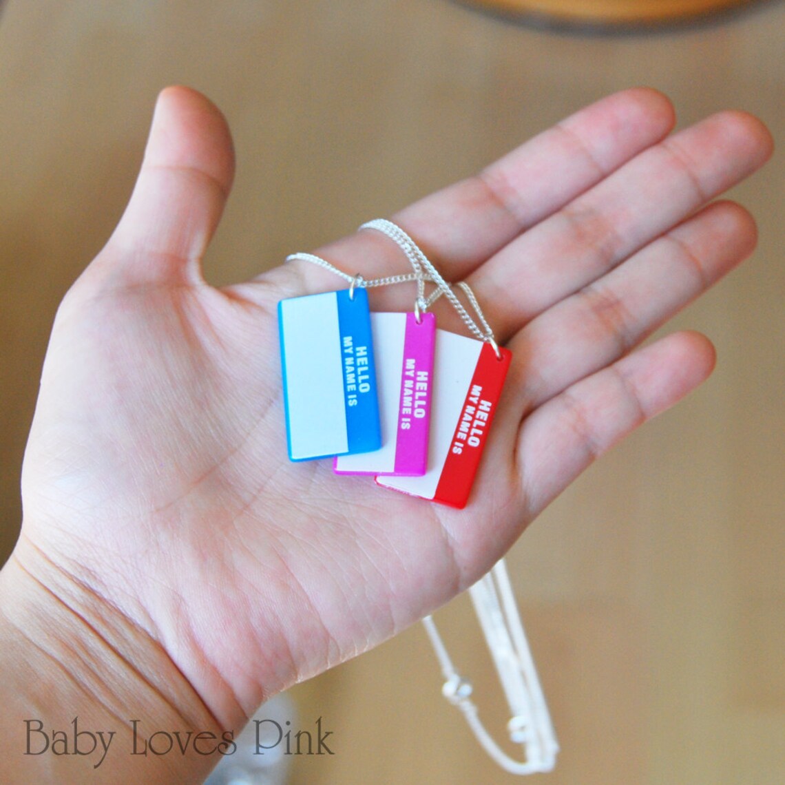 Hello My Name is - Name Tag Necklace (D2H1-3) - Etsy