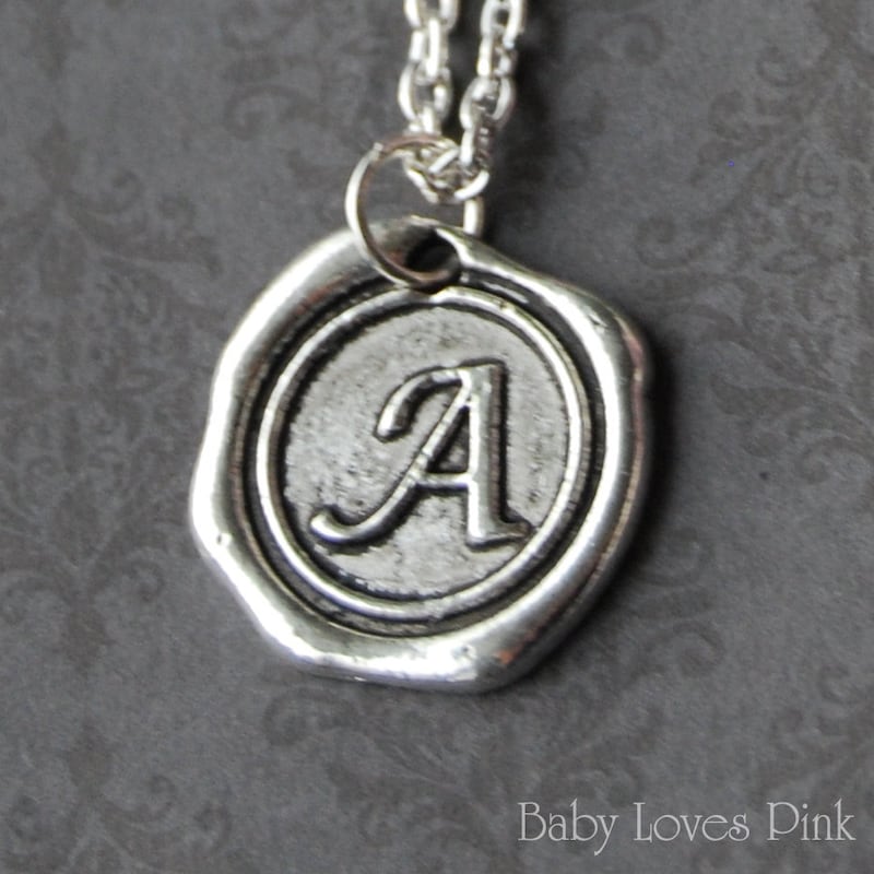 Wax Stamped Gold Pendant - Etsy
