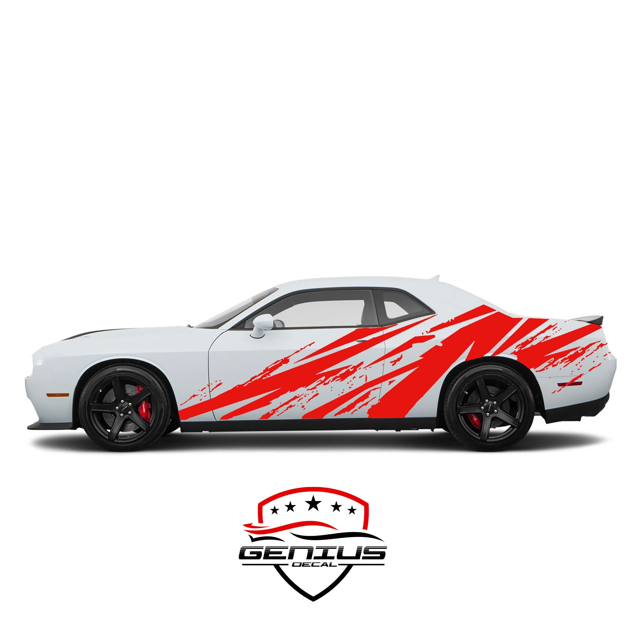 Dodge Challenger Grunge Side Decals pair Vinyl Graphics Kit Fits - Etsy