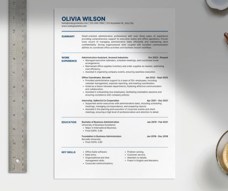CV Template Elegant - Made by a Recruitment Consultant - Etsy