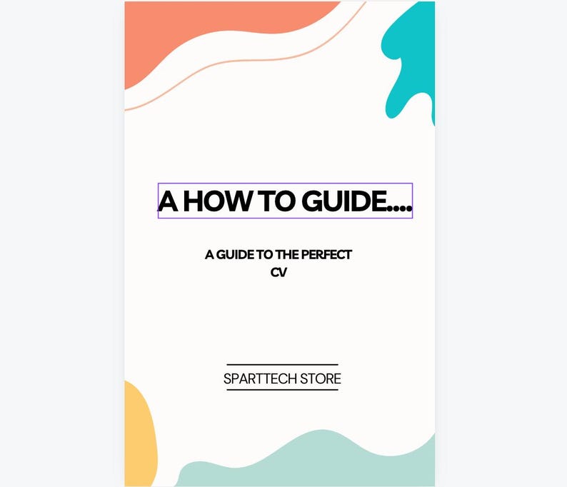 A Guide to Creating the Perfect CV - Etsy