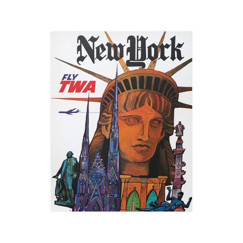 New York TWA Poster - Etsy