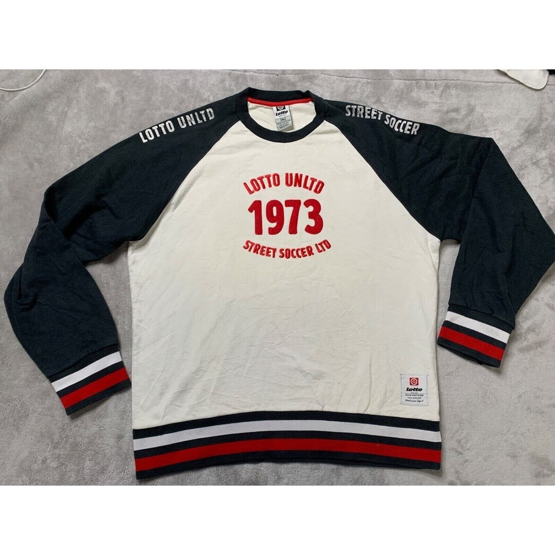 Vintage LOTTO Sweatshirt Extra Large Soccer Sweater Jumper Pullover ...