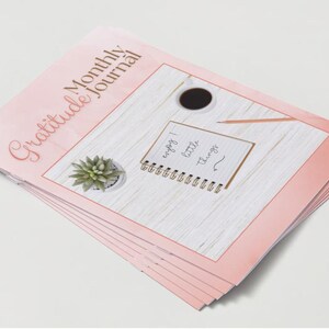 Monthly Gratitude Journal Printable Daily Self-reflection Diary for ...