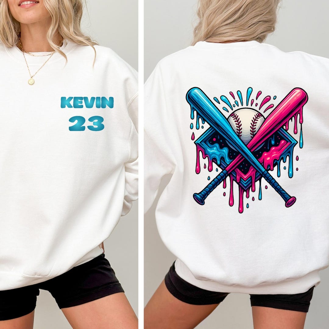 Custom Baseball Drip Sweatshirt, Personalized Baseball Drip Sweatshirt ...