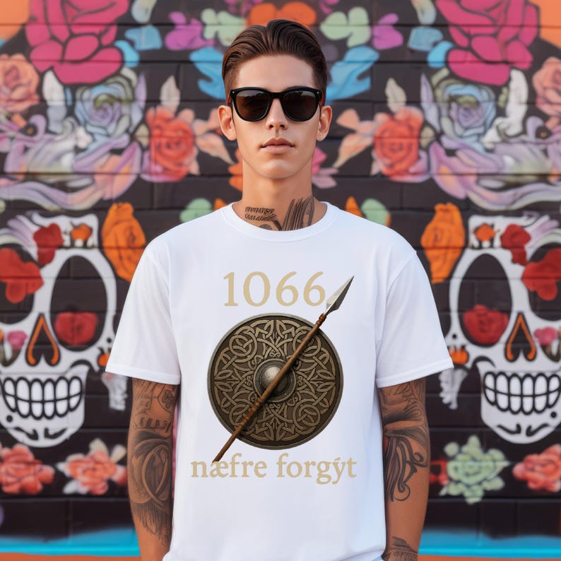 1066 Battle of Hastings Shirt, Næfre Forgyt Viking Tee, Norse Warrior ...